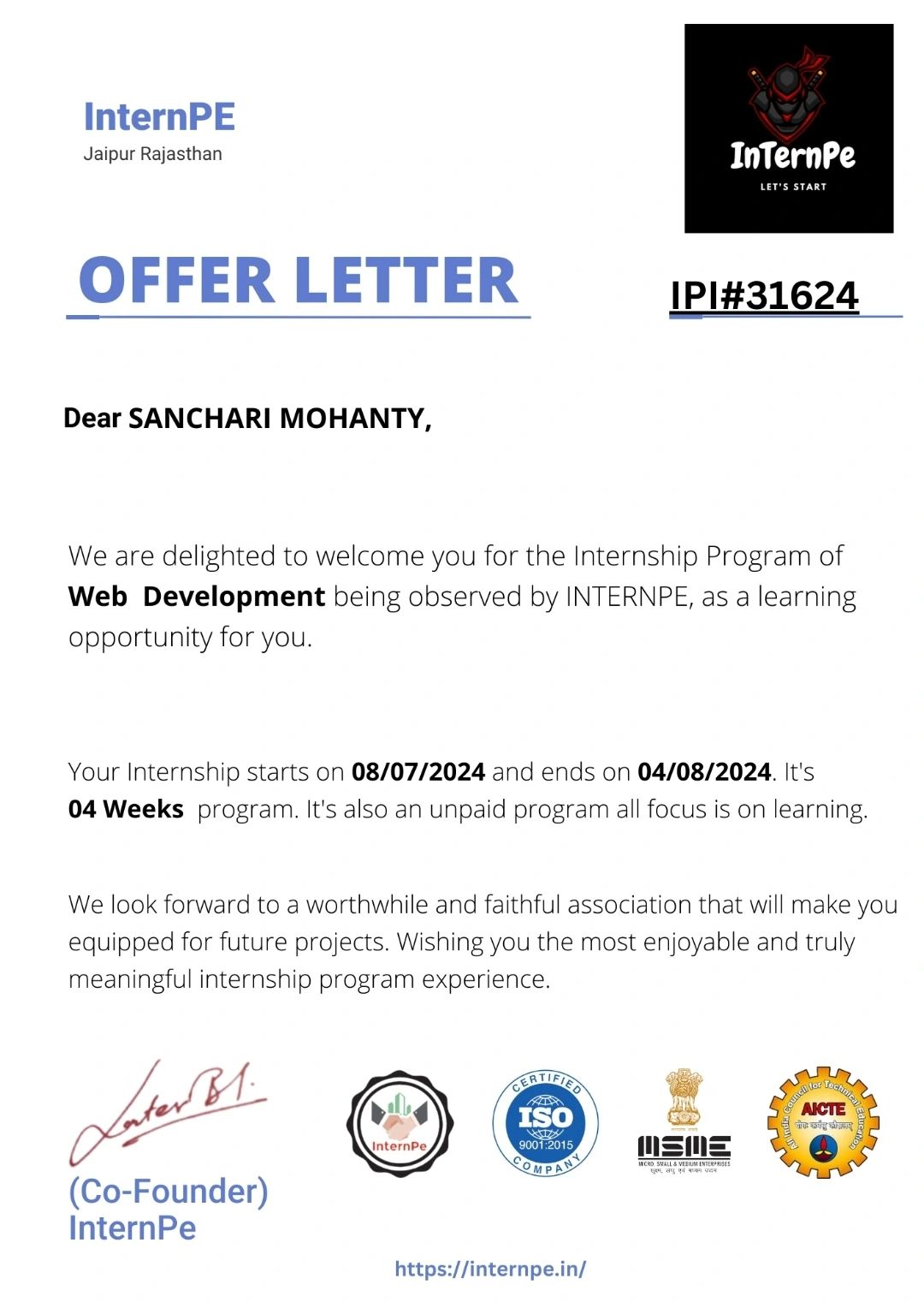 Sanchari Mohanty on LinkedIn: #webdevelopment #internship Sanchari Mohanty on LinkedIn: #webdevelopment #internship