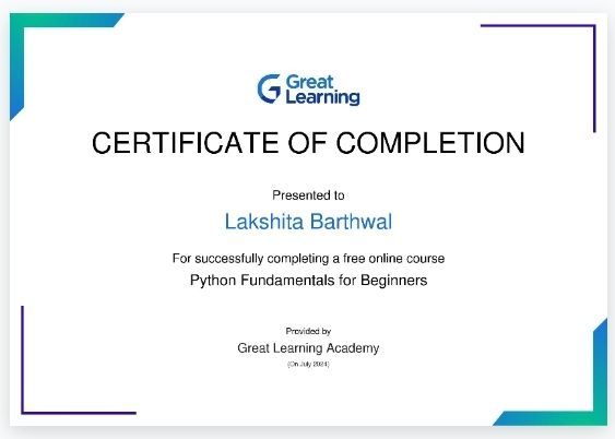 Lakshita Barthwal on LinkedIn: #pythonprogramming #greatlearningacademy ... Lakshita Barthwal on LinkedIn: #pythonprogramming #greatlearningacademy ...