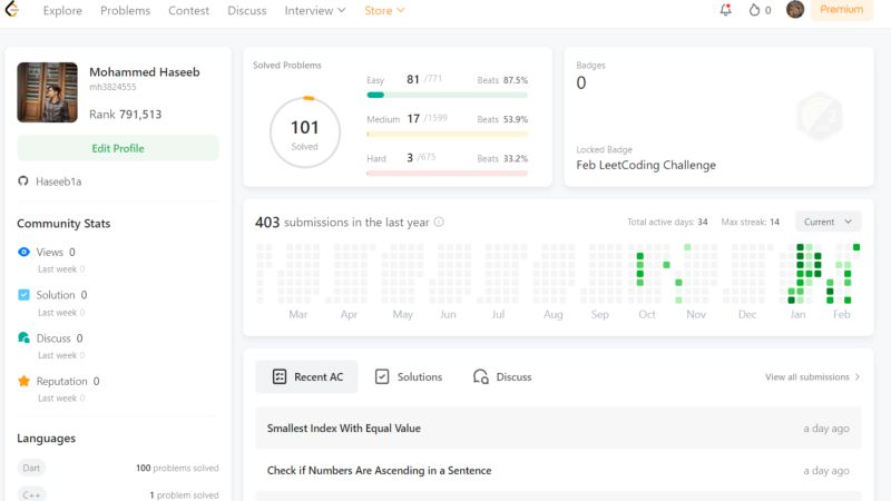 Mohammed Haseeb on LinkedIn: #leetcode #codingmilestone ... Mohammed Haseeb on LinkedIn: #leetcode #codingmilestone ...