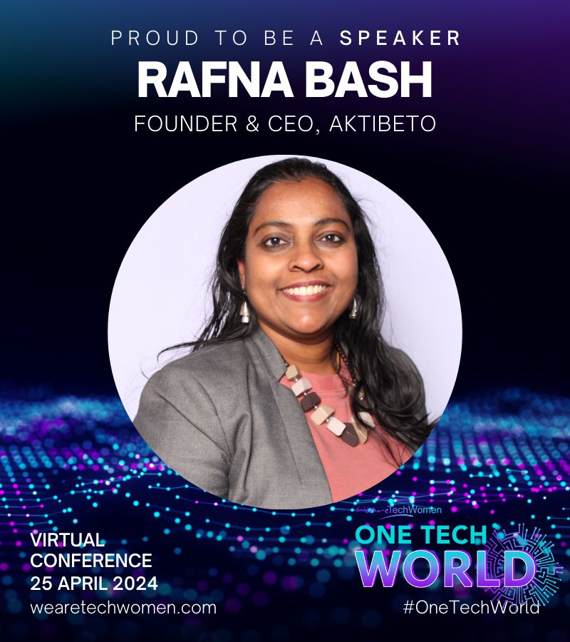 Rafna Bash on LinkedIn: WeAreTechWomen - One Tech World Rafna Bash on LinkedIn: WeAreTechWomen - One Tech World