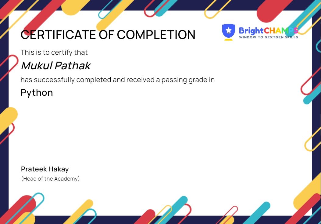 Mukul Pathak on LinkedIn: #python #programming #brightchamps #learning ... Mukul Pathak on LinkedIn: #python #programming #brightchamps #learning ...