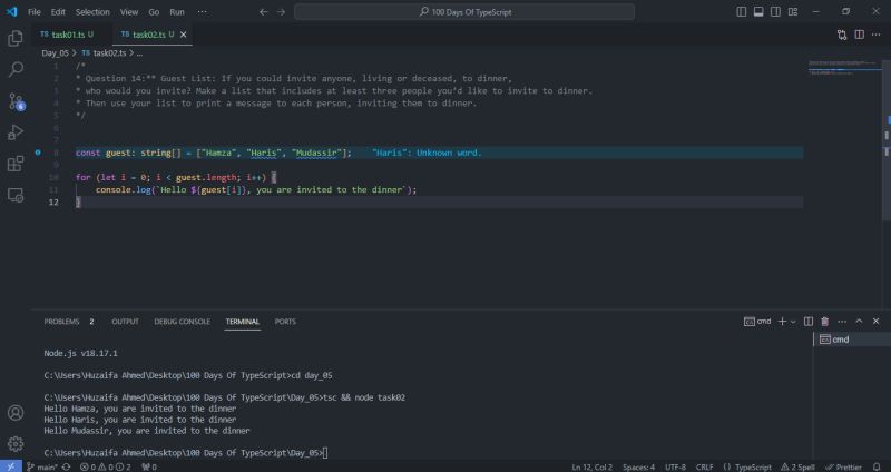 My TypeScript task: My TypeScript task: