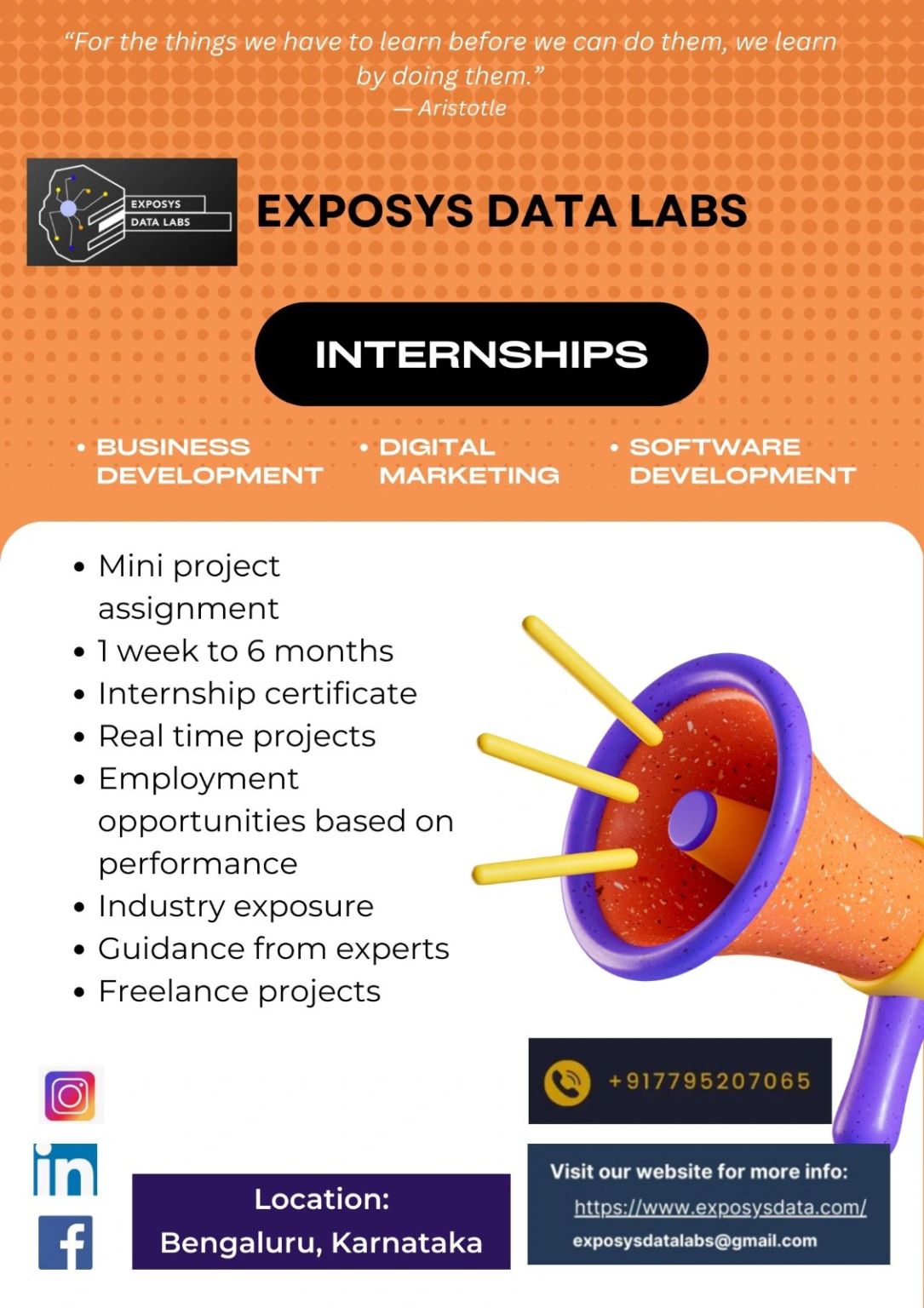 Exposys Data Labs on LinkedIn: #internshipopportunityforstudents # ... Exposys Data Labs on LinkedIn: #internshipopportunityforstudents # ...
