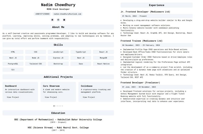 Nadim Chowdhury on LinkedIn: #webdesign #portfolio #newlook #uxdesign # ... Nadim Chowdhury on LinkedIn: #webdesign #portfolio #newlook #uxdesign # ...