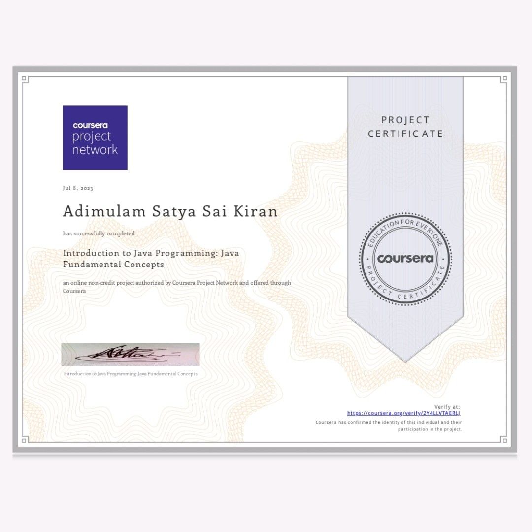 Satya Sai Kiran Adimulam on LinkedIn: #javaprogramming # ... Satya Sai Kiran Adimulam on LinkedIn: #javaprogramming # ...