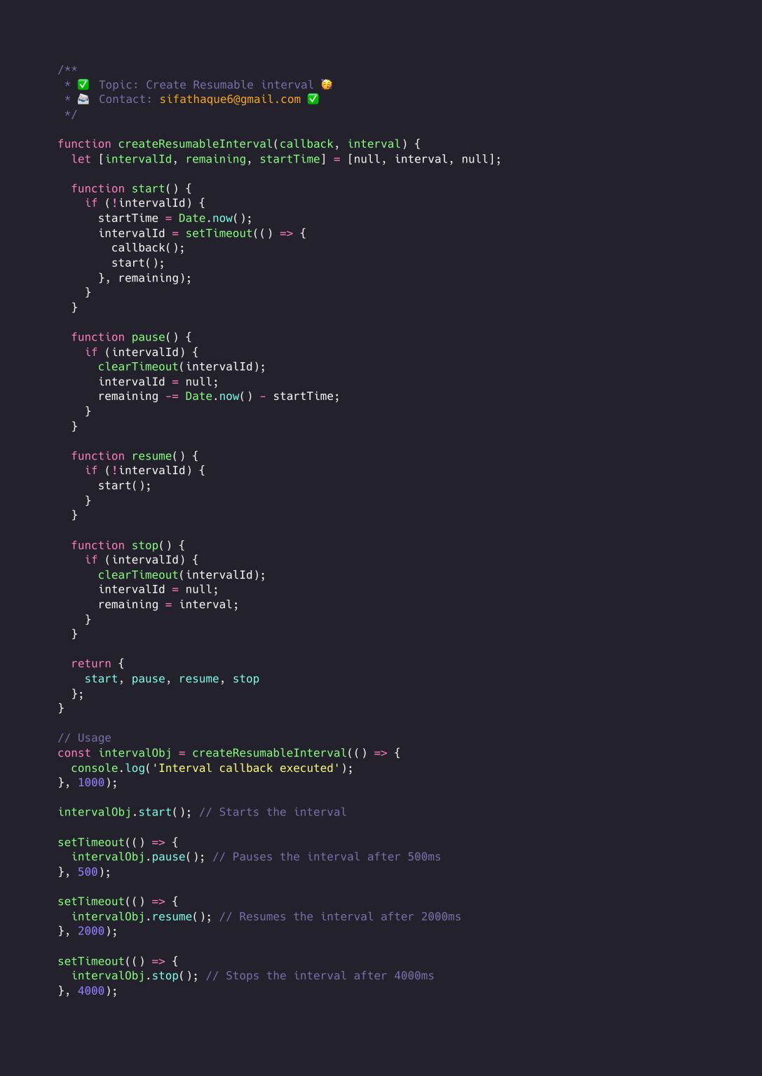 Sifat Haque on LinkedIn: #javascript #js #code #programming #interval # ... Sifat Haque on LinkedIn: #javascript #js #code #programming #interval # ...
