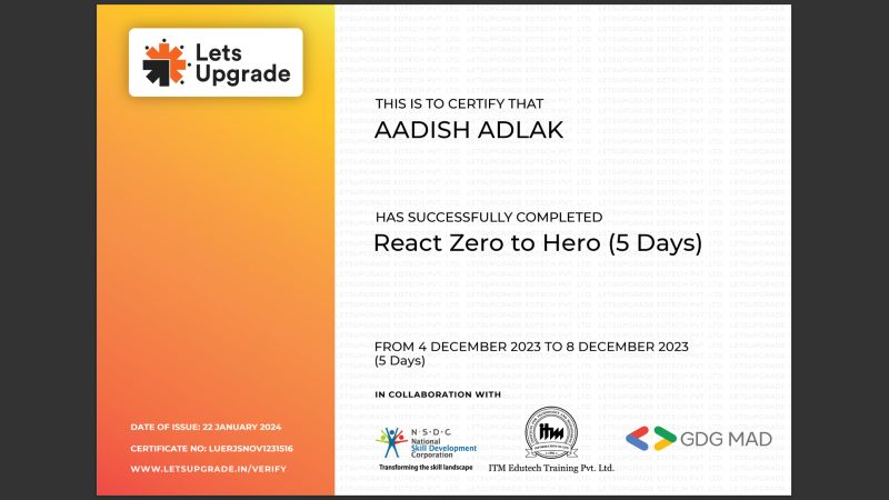 AADISH ADLAK on LinkedIn: #connections #reactjs #frontend #bootcamp # ... AADISH ADLAK on LinkedIn: #connections #reactjs #frontend #bootcamp # ...
