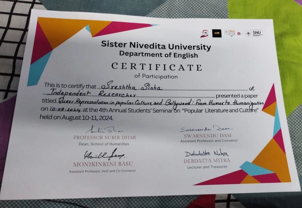 Sreshtha Sinha on LinkedIn: #seminar #firstpost #snu #queer #gender # ... Sreshtha Sinha on LinkedIn: #seminar #firstpost #snu #queer #gender # ...