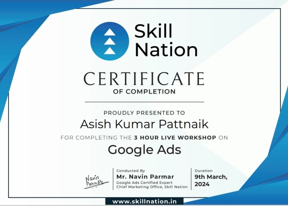 Attended Google Ads campaign workshop with Navin Parmar | Asish Kumar ... Attended Google Ads campaign workshop with Navin Parmar | Asish Kumar ...