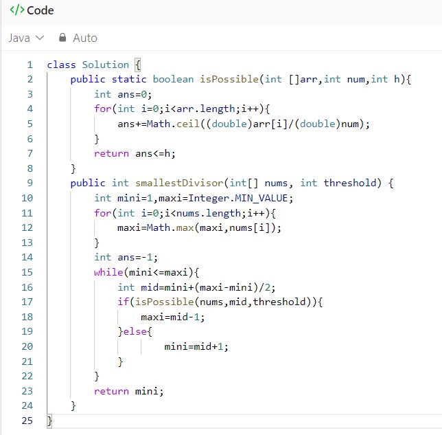 Day 34 of coding challenge: find the smallest divisor | Jayanthkumar ... Day 34 of coding challenge: find the smallest divisor | Jayanthkumar ...