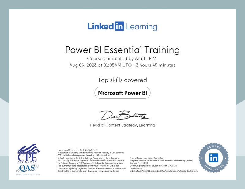 Arathi P M on LinkedIn: #powerbi #dataanalytics #linkedinlearning Arathi P M on LinkedIn: #powerbi #dataanalytics #linkedinlearning