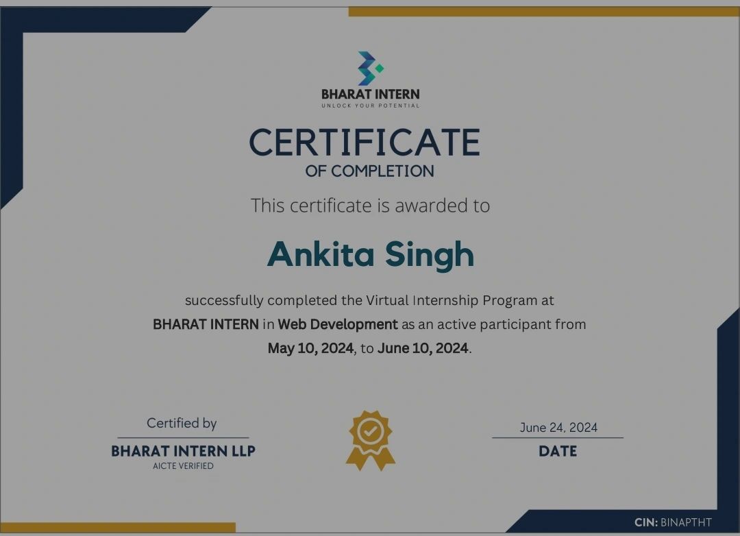 Ankita Singh on LinkedIn: #webdevelopment #internship #careergrowth # ... Ankita Singh on LinkedIn: #webdevelopment #internship #careergrowth # ...