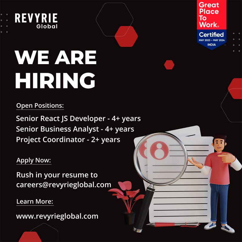 Revyrie Global on LinkedIn: #hiring #reactjsdeveloper #reactjs # ... Revyrie Global on LinkedIn: #hiring #reactjsdeveloper #reactjs # ...