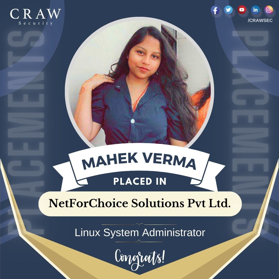 Mohit Yadav on LinkedIn: #jobs #placements #crawsec #lifeatcraw Mohit Yadav on LinkedIn: #jobs #placements #crawsec #lifeatcraw