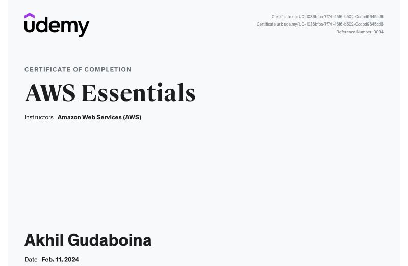 GUDABOINA AKHIL on LinkedIn: #aws #cloudcomputing #certification GUDABOINA AKHIL on LinkedIn: #aws #cloudcomputing #certification