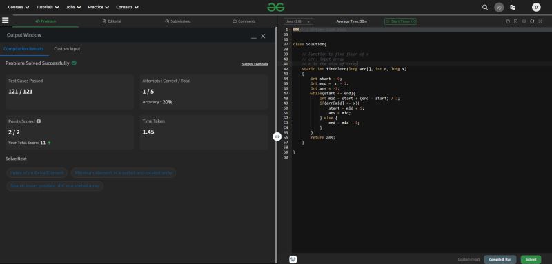Dev Prasad on LinkedIn: #dsa #binarysearch #100daysofcoding #geeksforgeek Dev Prasad on LinkedIn: #dsa #binarysearch #100daysofcoding #geeksforgeek