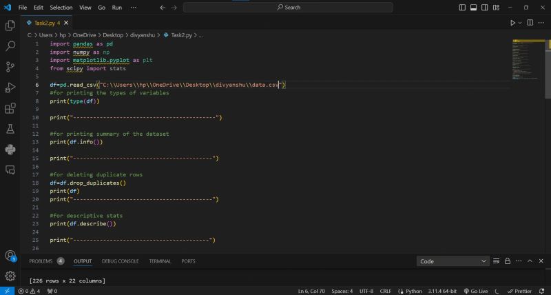 Divyanshu Tyagi on LinkedIn: #dataanalysis #python #mainflow Divyanshu Tyagi on LinkedIn: #dataanalysis #python #mainflow