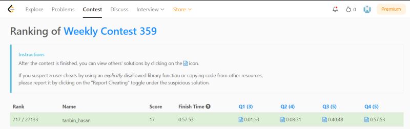 Tanbin Hasan Ador on LinkedIn: In Leetcode Weekly Contest 359, I ... Tanbin Hasan Ador on LinkedIn: In Leetcode Weekly Contest 359, I ...