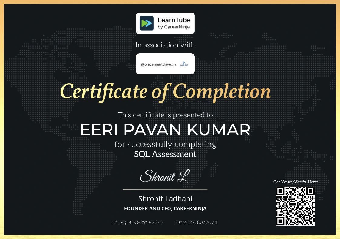 pavan kumar on LinkedIn: SQL ASSESSMENT pavan kumar on LinkedIn: SQL ASSESSMENT