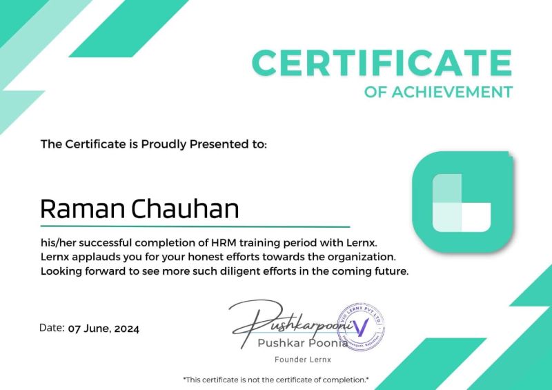Raman Chauhan on LinkedIn: Glad to announce that, I have completed my ... Raman Chauhan on LinkedIn: Glad to announce that, I have completed my ...