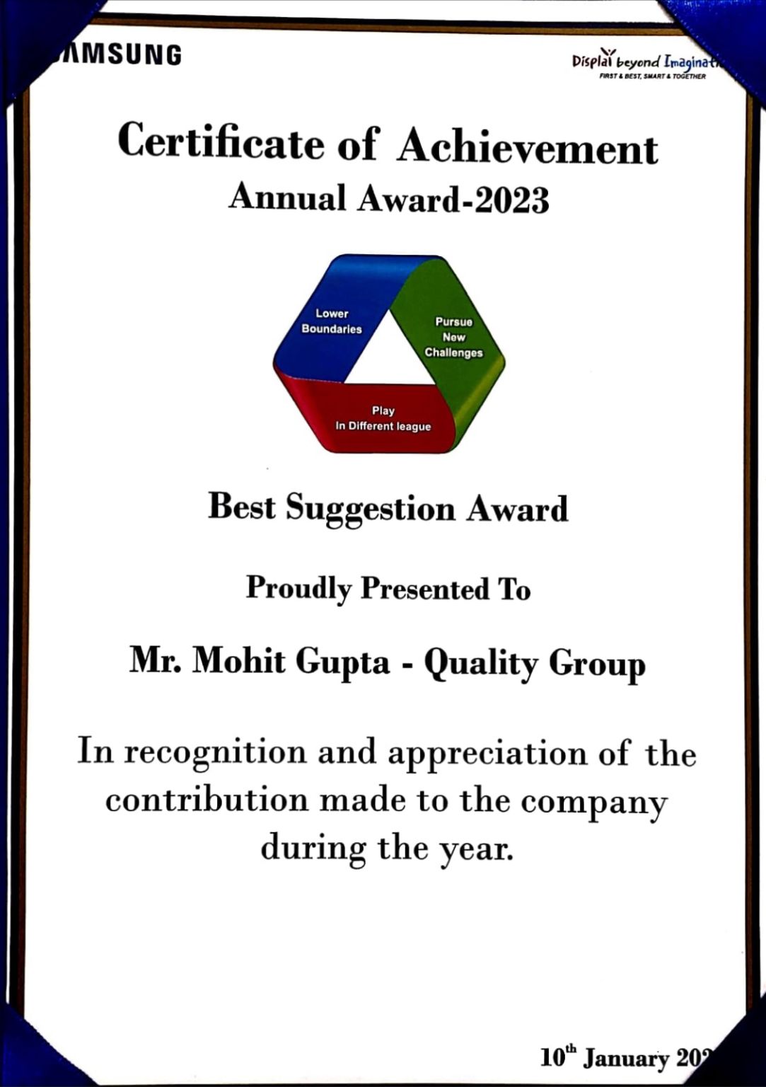 Mohit Gupta on LinkedIn: #samsungdisplaynoida Mohit Gupta on LinkedIn: #samsungdisplaynoida