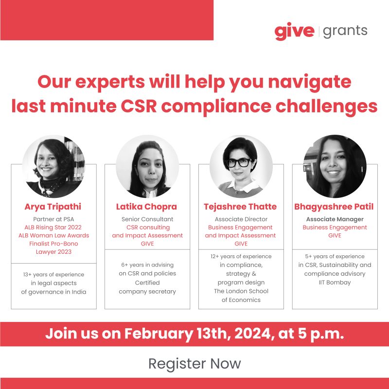 Bhagyashree Patil on LinkedIn: #csr #compliance #esg #corporategiving # ... Bhagyashree Patil on LinkedIn: #csr #compliance #esg #corporategiving # ...