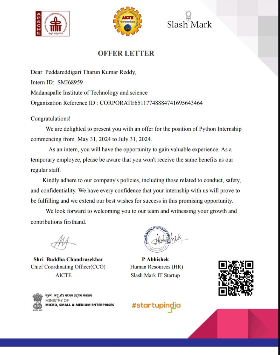 Tharun Kumar on LinkedIn: #internship #python #careergrowth Tharun Kumar on LinkedIn: #internship #python #careergrowth