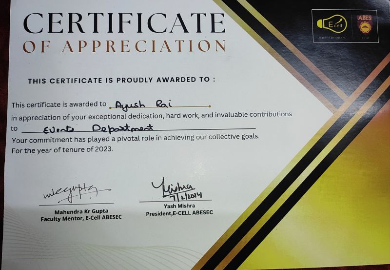 Ayush Kumar Rai on LinkedIn: #event #certified Ayush Kumar Rai on LinkedIn: #event #certified