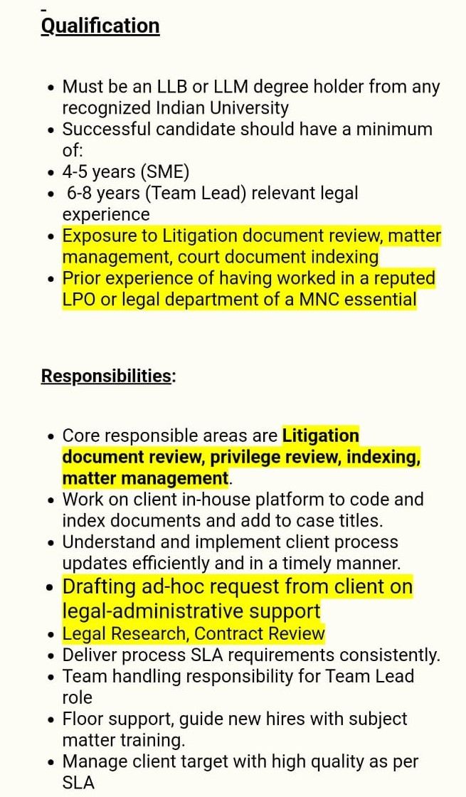 Amit kumar Dwivedi on LinkedIn: #legalhiring Amit kumar Dwivedi on LinkedIn: #legalhiring
