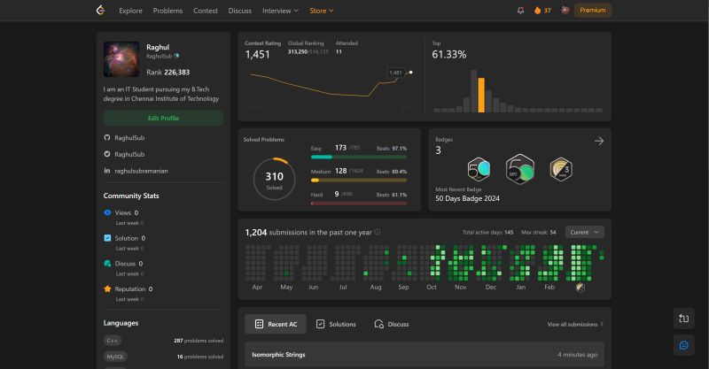 Raghul Subramanian on LinkedIn: #competitiveprogramming #leetcode # ... Raghul Subramanian on LinkedIn: #competitiveprogramming #leetcode # ...