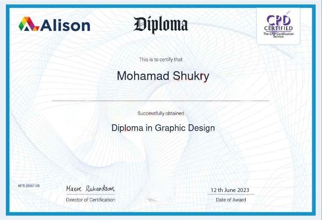 Mohamad Shukry on LinkedIn: #graphicdesign #alison #diploma Mohamad Shukry on LinkedIn: #graphicdesign #alison #diploma