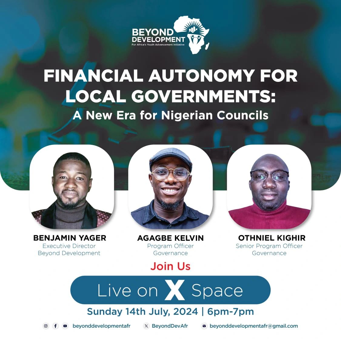 BEYOND DEVELOPMENT For Africa's Youth Advancement Initiative on ... BEYOND DEVELOPMENT For Africa's Youth Advancement Initiative on ...