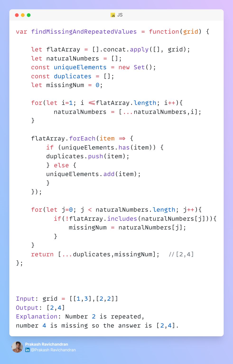 Prakash Ravichandran on LinkedIn: #dsa #javascript #frontend #react Prakash Ravichandran on LinkedIn: #dsa #javascript #frontend #react