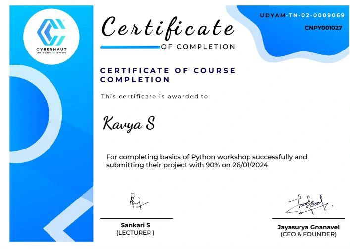 KAVYA S on LinkedIn: #python #programming #learning #achievement # ... KAVYA S on LinkedIn: #python #programming #learning #achievement # ...