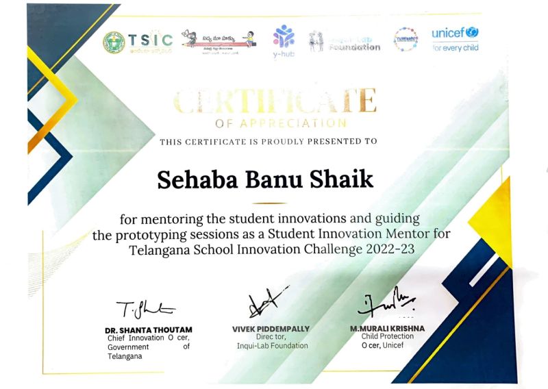 Sehaba Banu Shaik on LinkedIn: #innovationchallenge #mentorship # ... Sehaba Banu Shaik on LinkedIn: #innovationchallenge #mentorship # ...