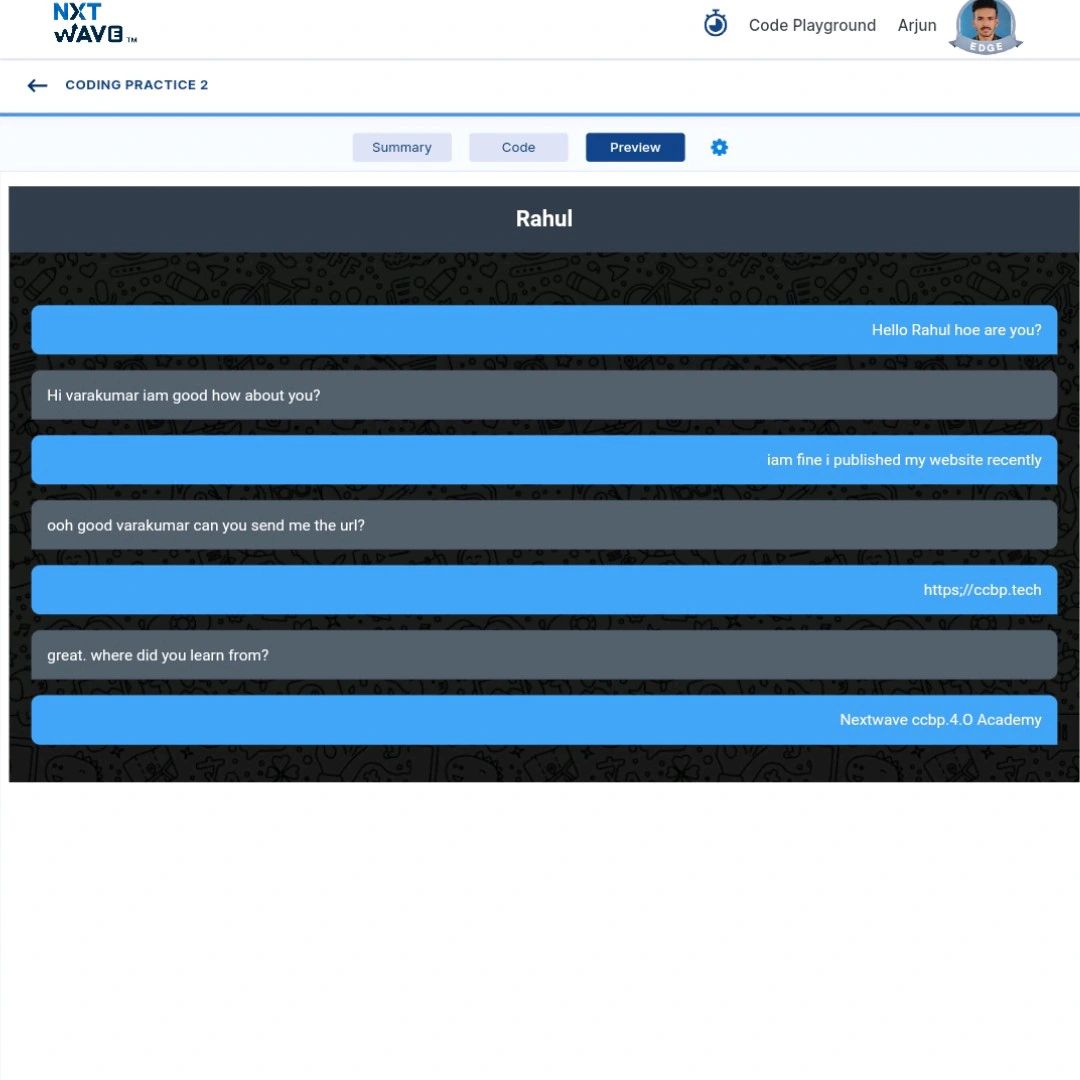 Arjun p on LinkedIn: #nxtwave #nxtwave #rahulattuluri #project #coding ... Arjun p on LinkedIn: #nxtwave #nxtwave #rahulattuluri #project #coding ...