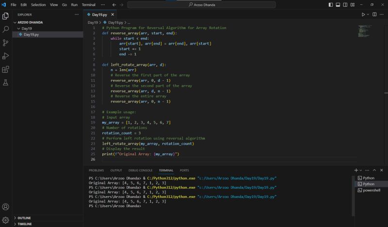 Arzoo Dhanda on LinkedIn: #reversalalgorithmchallenge #arrayrotation # ... Arzoo Dhanda on LinkedIn: #reversalalgorithmchallenge #arrayrotation # ...