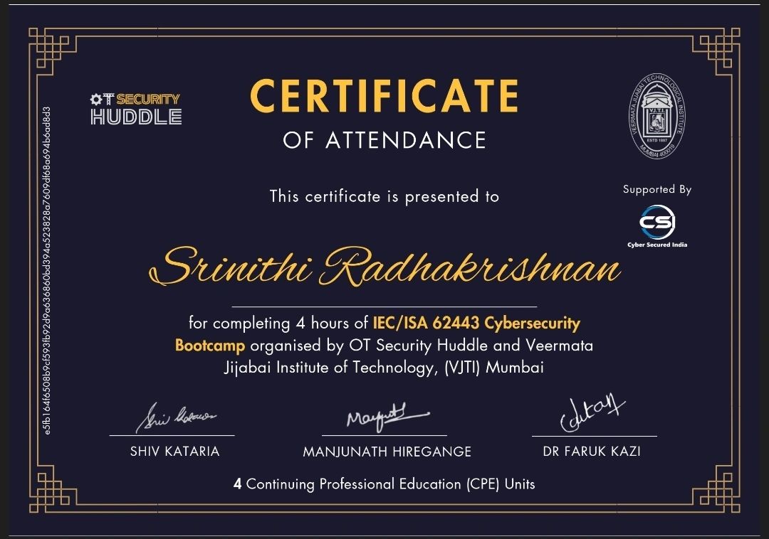 Srinithi Radhakrishnan on LinkedIn: #otsecurityhuddle #otsecurity Srinithi Radhakrishnan on LinkedIn: #otsecurityhuddle #otsecurity