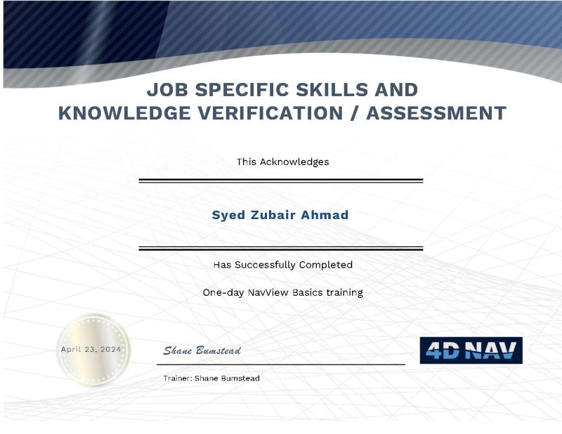 Syed Zubair Ahmad on LinkedIn: Done my 4D NAV NavView Syed Zubair Ahmad on LinkedIn: Done my 4D NAV NavView