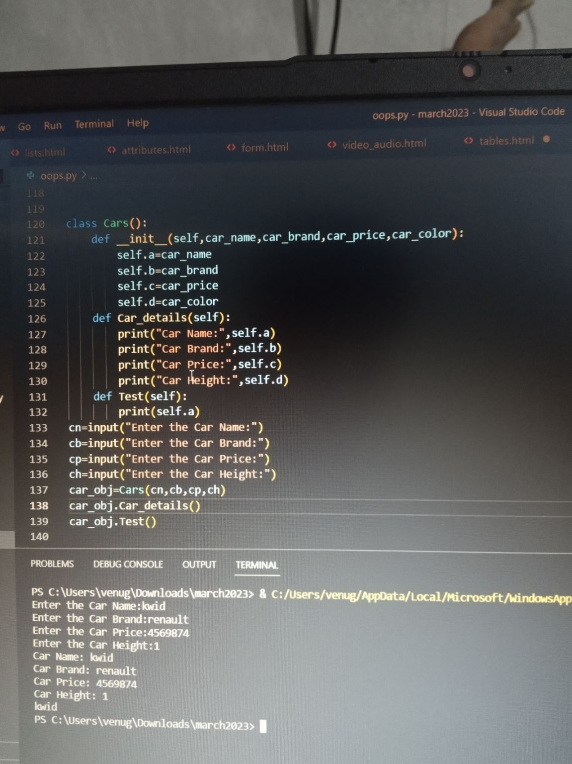 Venugopal Reddy on LinkedIn: Task: 28: OOPS basic Task:29:HTML ... Venugopal Reddy on LinkedIn: Task: 28: OOPS basic Task:29:HTML ...