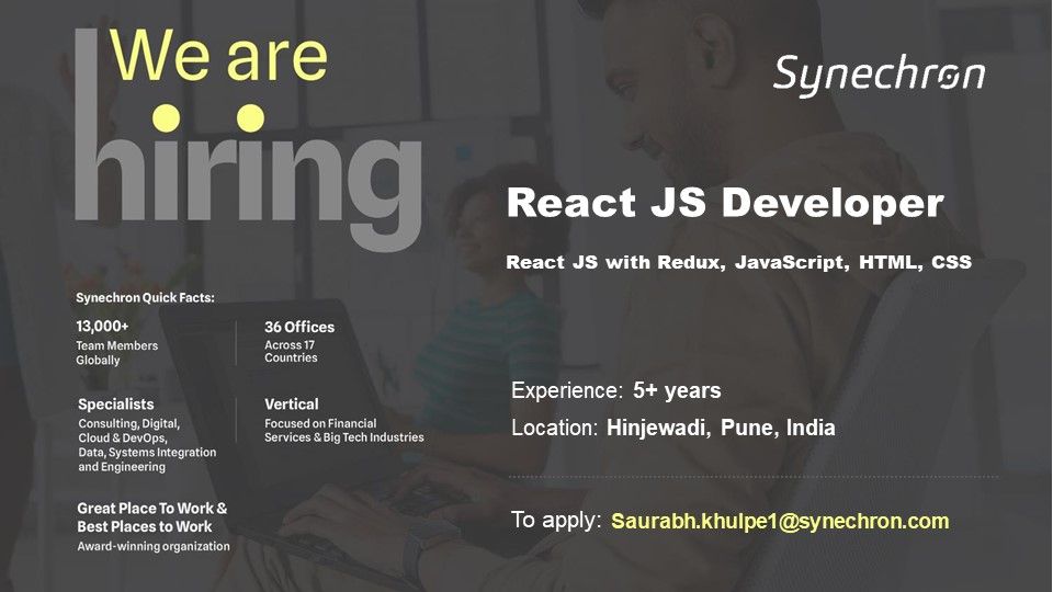 Saurabh Khulpe on LinkedIn: #reactjs #redux #javascript # ... Saurabh Khulpe on LinkedIn: #reactjs #redux #javascript # ...