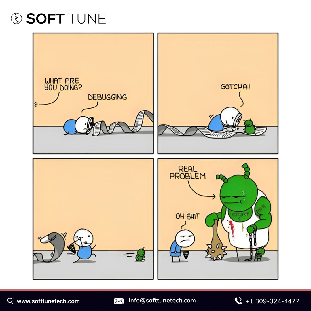 SoftTune Technologies on LinkedIn: #bugs #coding #programming # ... SoftTune Technologies on LinkedIn: #bugs #coding #programming # ...