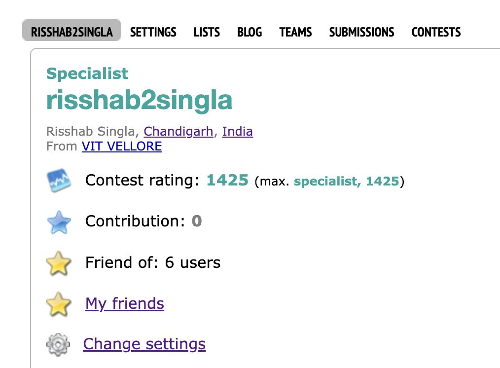 Risshab Singla on LinkedIn: #competitiveprogramming #codeforces # ... Risshab Singla on LinkedIn: #competitiveprogramming #codeforces # ...