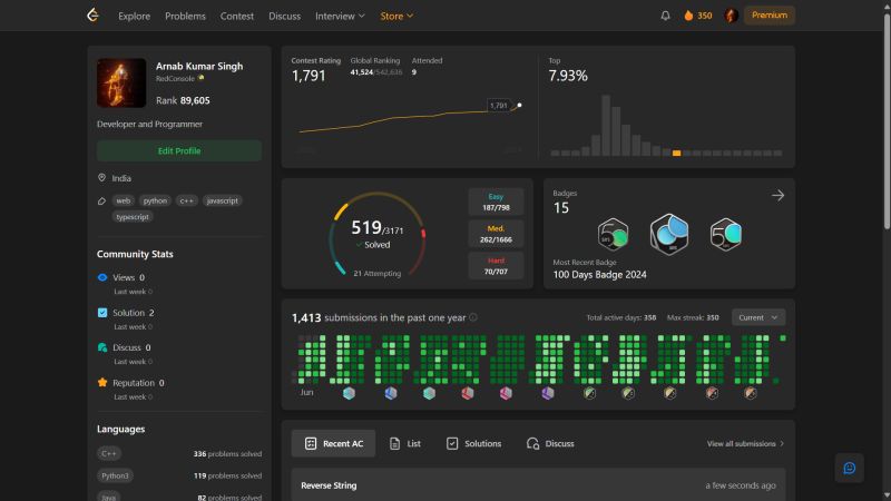 Arnab Kumar Singh on LinkedIn: #leetcode #codeforces #codingjourney # ... Arnab Kumar Singh on LinkedIn: #leetcode #codeforces #codingjourney # ...