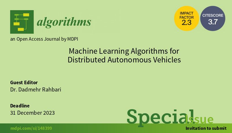 Algorithms MDPI on LinkedIn: #specialissue #deadline # ... Algorithms MDPI on LinkedIn: #specialissue #deadline # ...