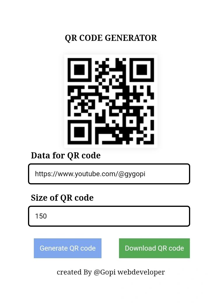 Gopi R on LinkedIn: #react #webdevelopment #qrcodegenerator #coding # ... Gopi R on LinkedIn: #react #webdevelopment #qrcodegenerator #coding # ...