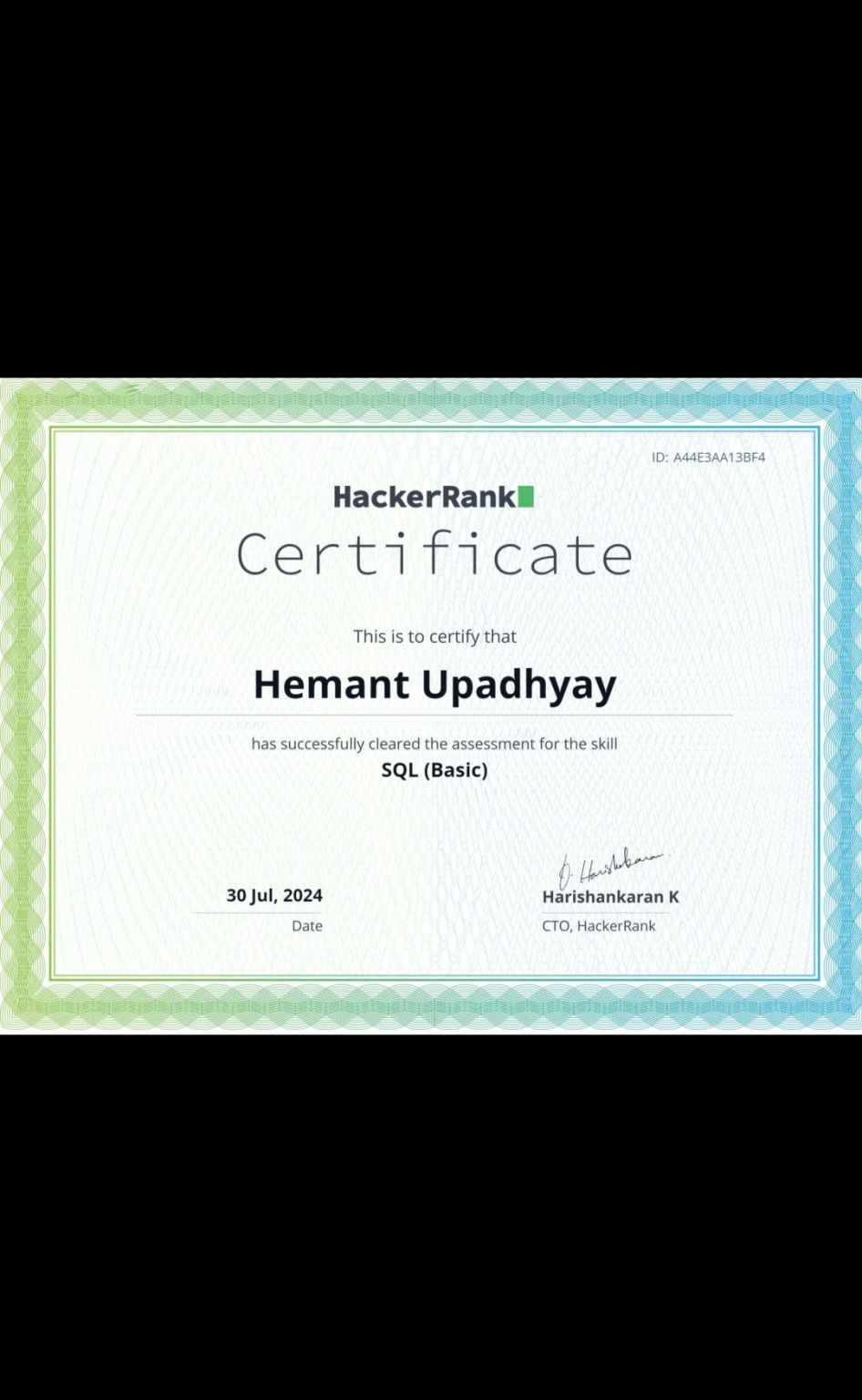 Hemant Upadhyay on LinkedIn: #hackerank #coding Hemant Upadhyay on LinkedIn: #hackerank #coding