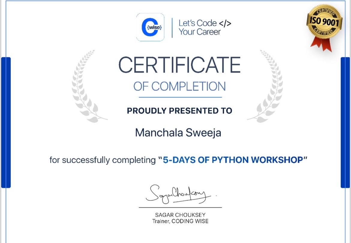 MANCHALA SWEEJA on LinkedIn: Hey connections…! Glad to share ... MANCHALA SWEEJA on LinkedIn: Hey connections…! Glad to share ...