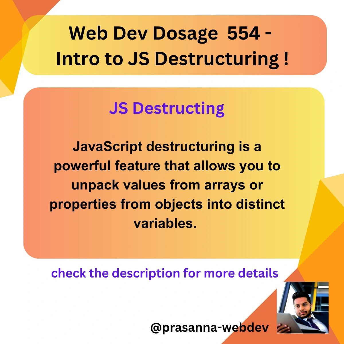 Prasanna D on LinkedIn: #webdevelopment #javascript #coding101 Prasanna D on LinkedIn: #webdevelopment #javascript #coding101