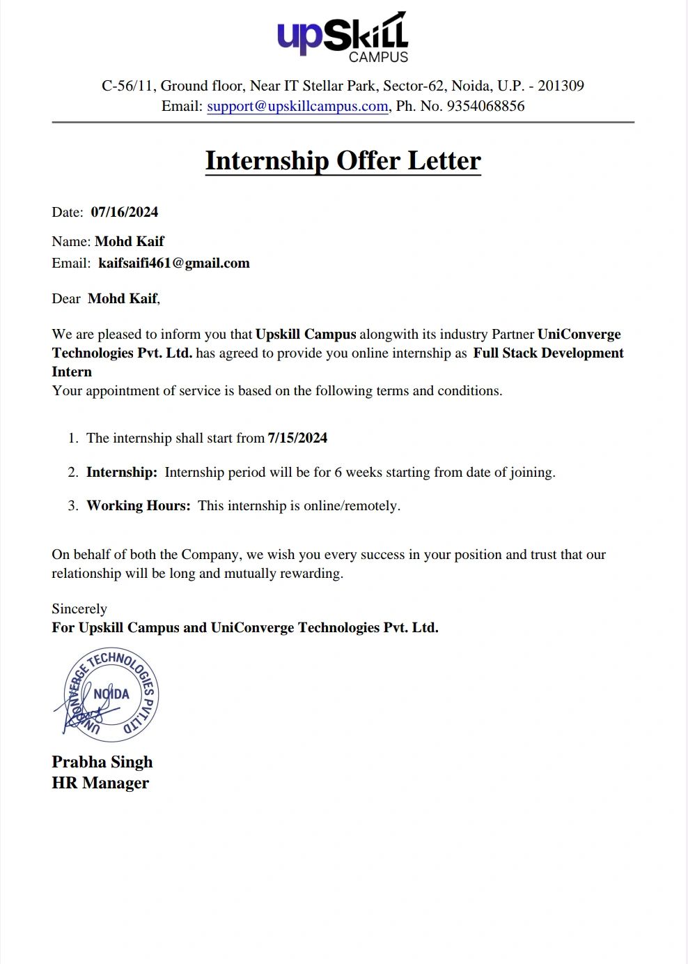 Mohd Kaif on LinkedIn: #upskill #upskillcampus #internship Mohd Kaif on LinkedIn: #upskill #upskillcampus #internship
